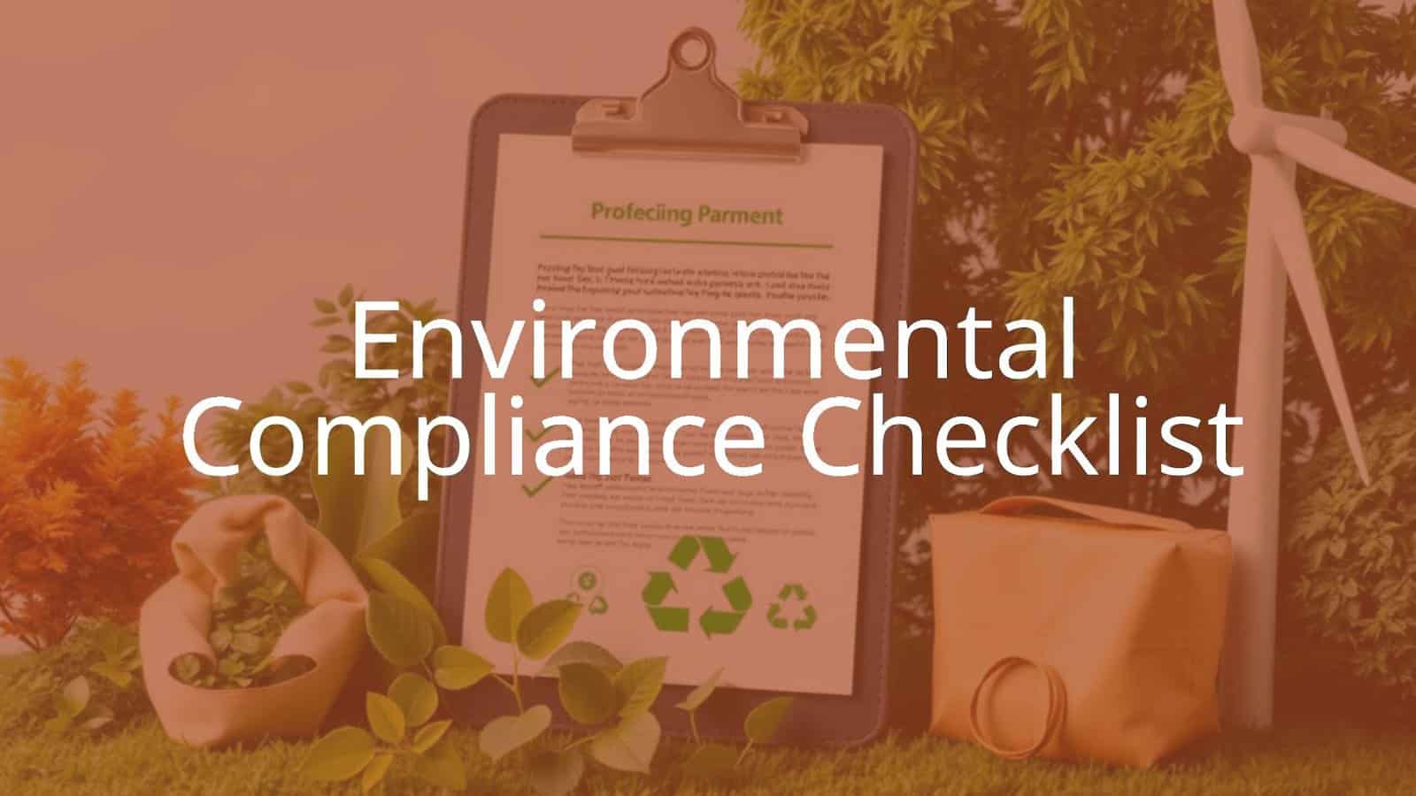 Environmental Compliance Checklist - Live Sustainably